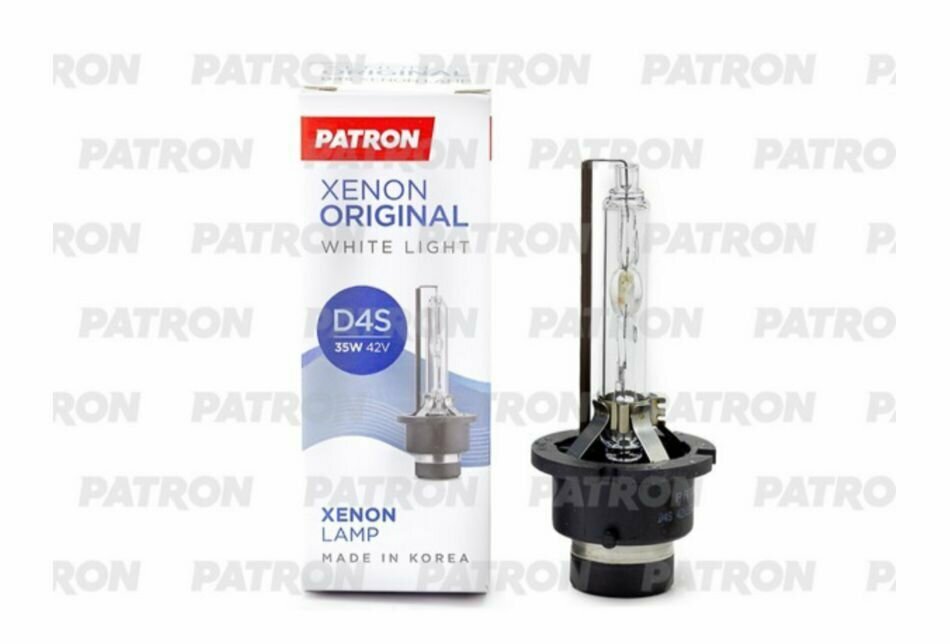 PATRON PLX-D4S4300 Лампа ксенон D4S 42V 35W P32d-5 4300K, карт.1шт, 1 шт.