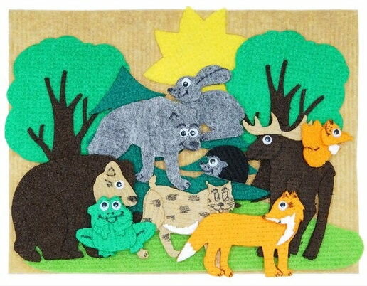 Дикие животные с игровым полем мини