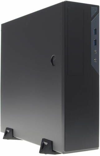 Компьютерный корпус POWERMAN EL501BK (EL501BK-bl) черный - БП 300 Вт, Slim, Micro-ATX, Mini-ITX, USB 3.2 Gen1 Type-A