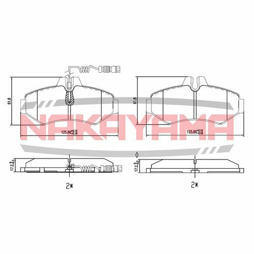 Колодки тормозные дисковые Nakayama p0863ny