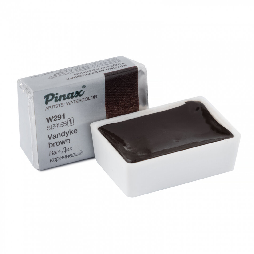 Pinax Акварель "Artists" в кювете, Ван-Дик Коричневый, 2,5мл, W291