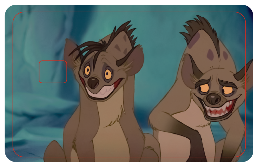 Наклейка на банковскую карту, стикер на карту, Гиены