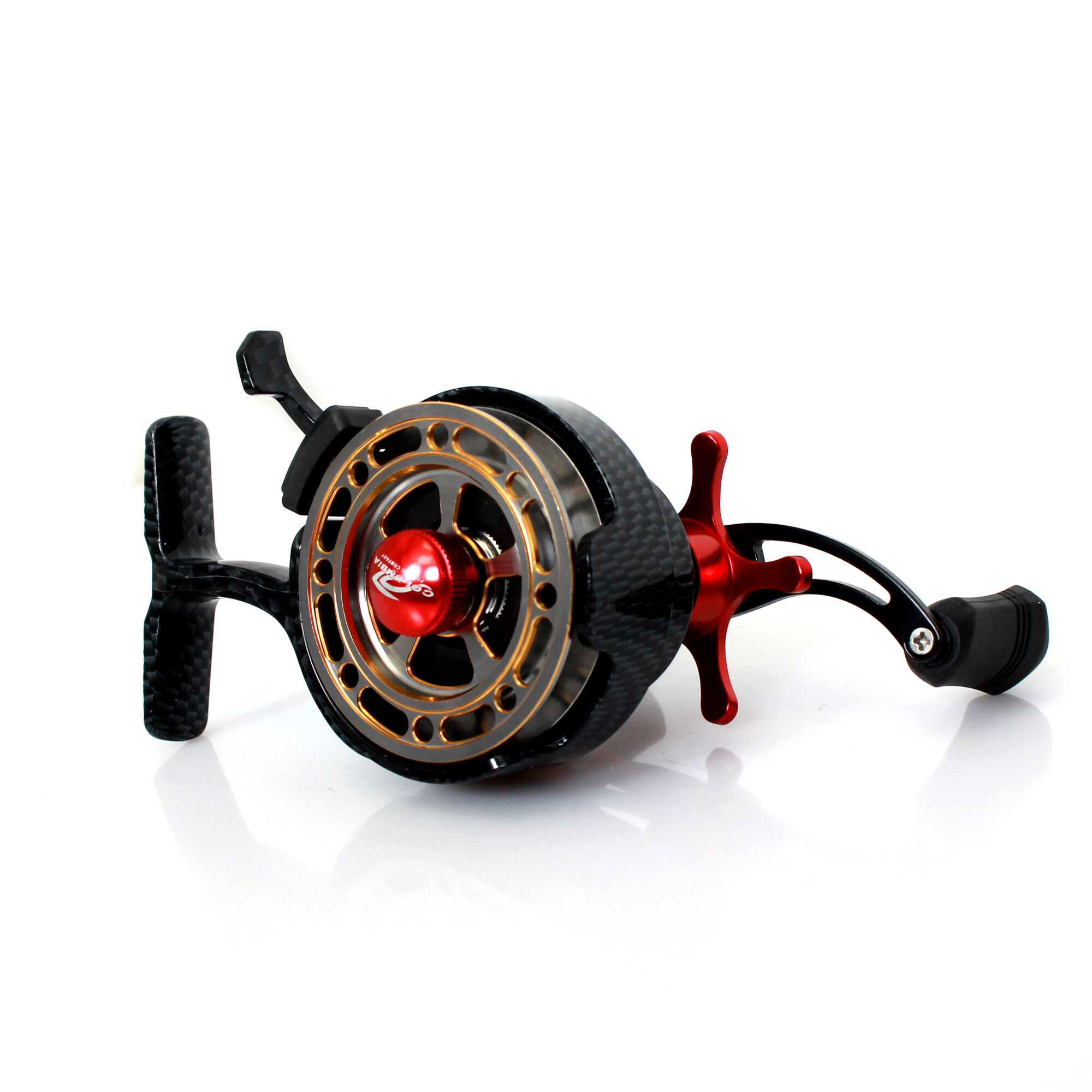 Катушка Columbia "FCK"60L мультипликатор зима, 4 подшипника, передаточное число 3:2:1, вес 215 грамм, фрикцион 3кг.