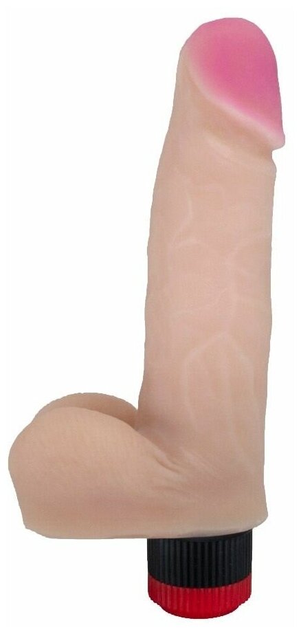 Вибратор-реалистик из неоскин - 20,2 см, LOVETOY (А-Полимер), неоскин, телесный