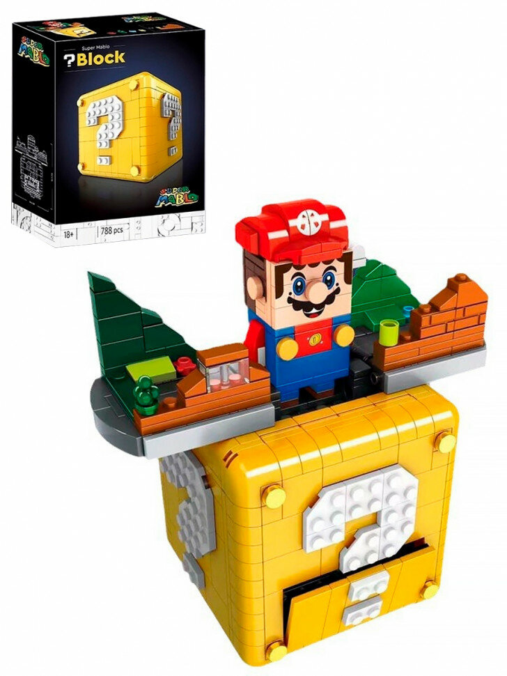 Конструктор Мини блок «Знак вопроса» из Super Mario 87037