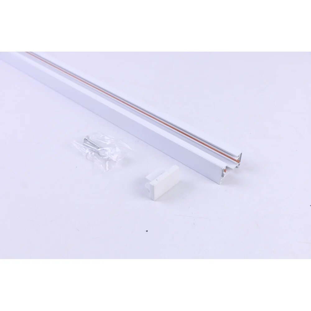 П-образный однофазный шинопровод truEnergy алюминиевый, 1 метр, белый 25002, любых условиях