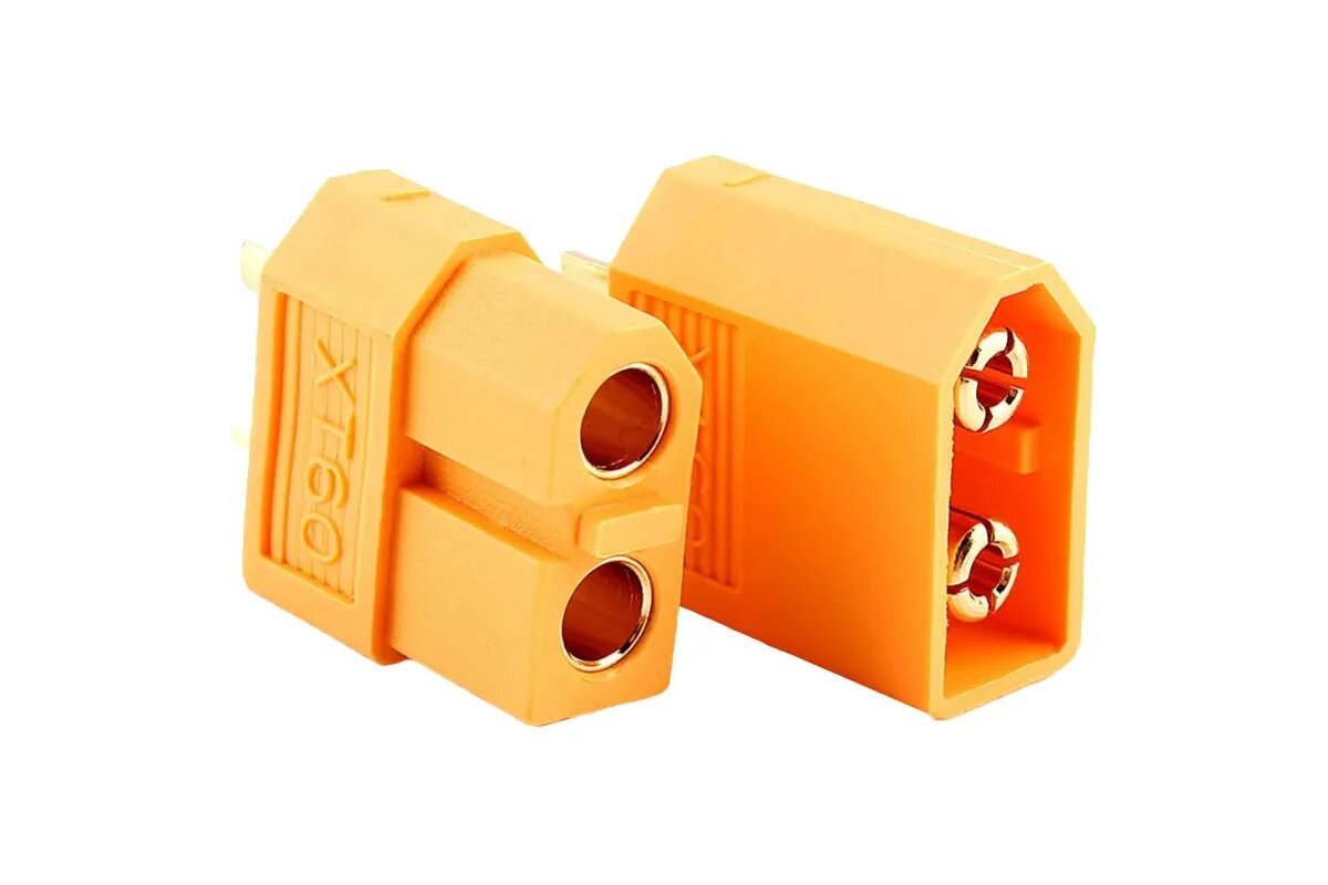 Insparion Разъем силовой XT60 коннектор питания для аккумуляторных батарей гнездо + штекер (пара, мама + папа) С1-00002162