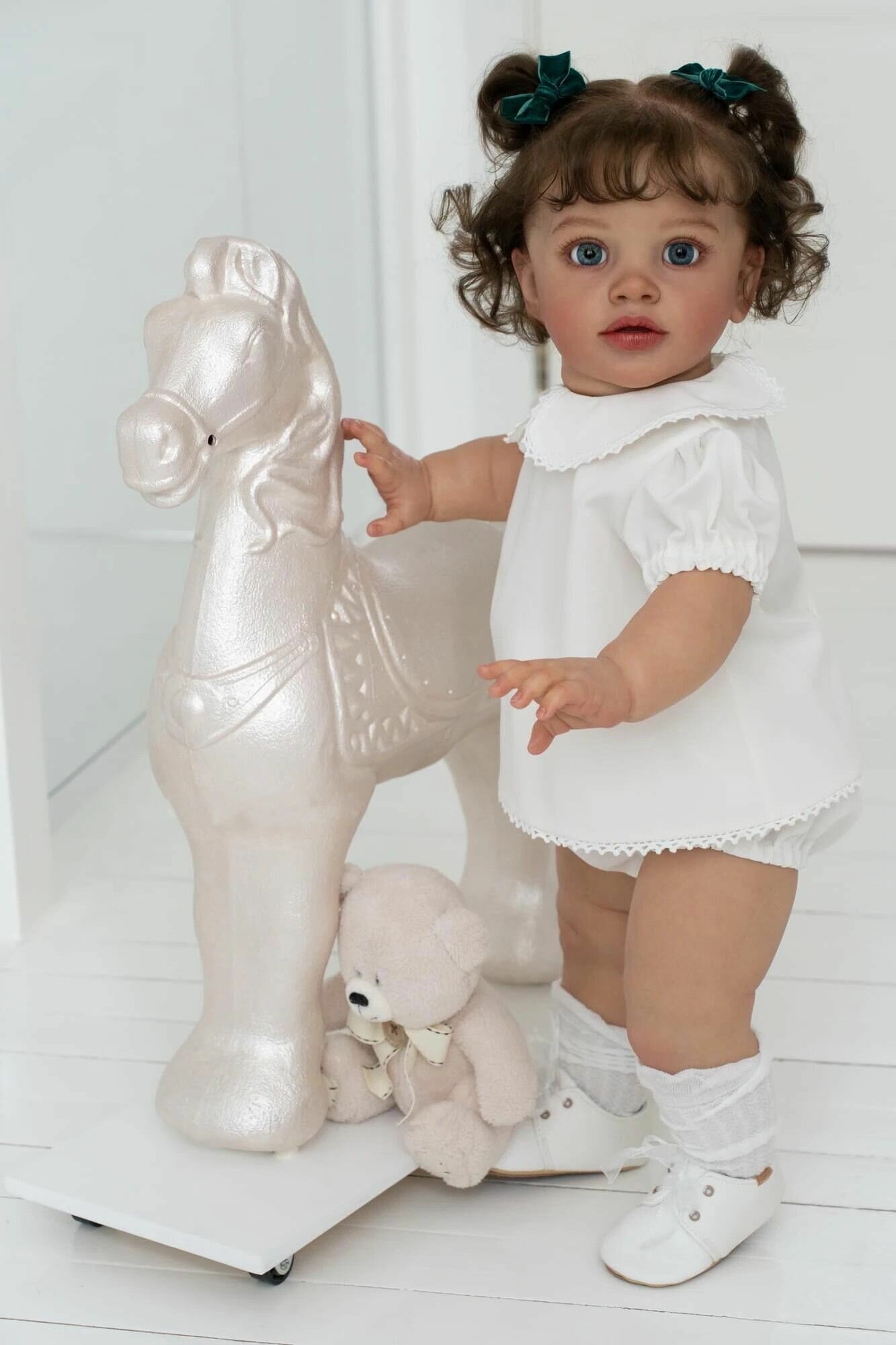 26-дюймовая расширенная окрашенная кукла реборн для малышей, популярная реалистичная мягкая сенсорная 3D-кукла большого размера