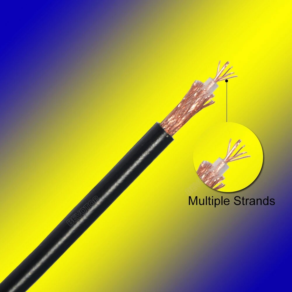 BEVOTOP RG174 кабель 50 Ом 5м/10м/20м/30м/50м 5M, Multiple RG174