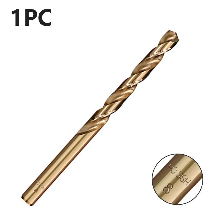 Спиральные сверла xcan CMCP 1-13 мм из быстрорежущей стали с кобальтовым покрытием 7.9mm