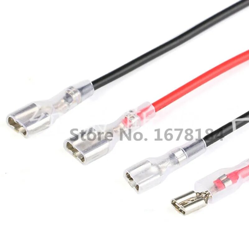 Клеммы «мама» для клавишного переключателя 2.8MM 20CM, Single Header, черный