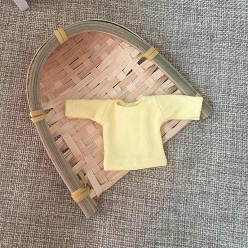 Полосатая футболка для куклы Ob11 Светло-желтый, C (1)