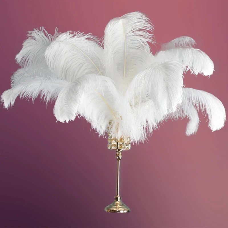 Страусиные перья WyFeay белые 15-70 см 50 Pcs, 15-20cm Small pole