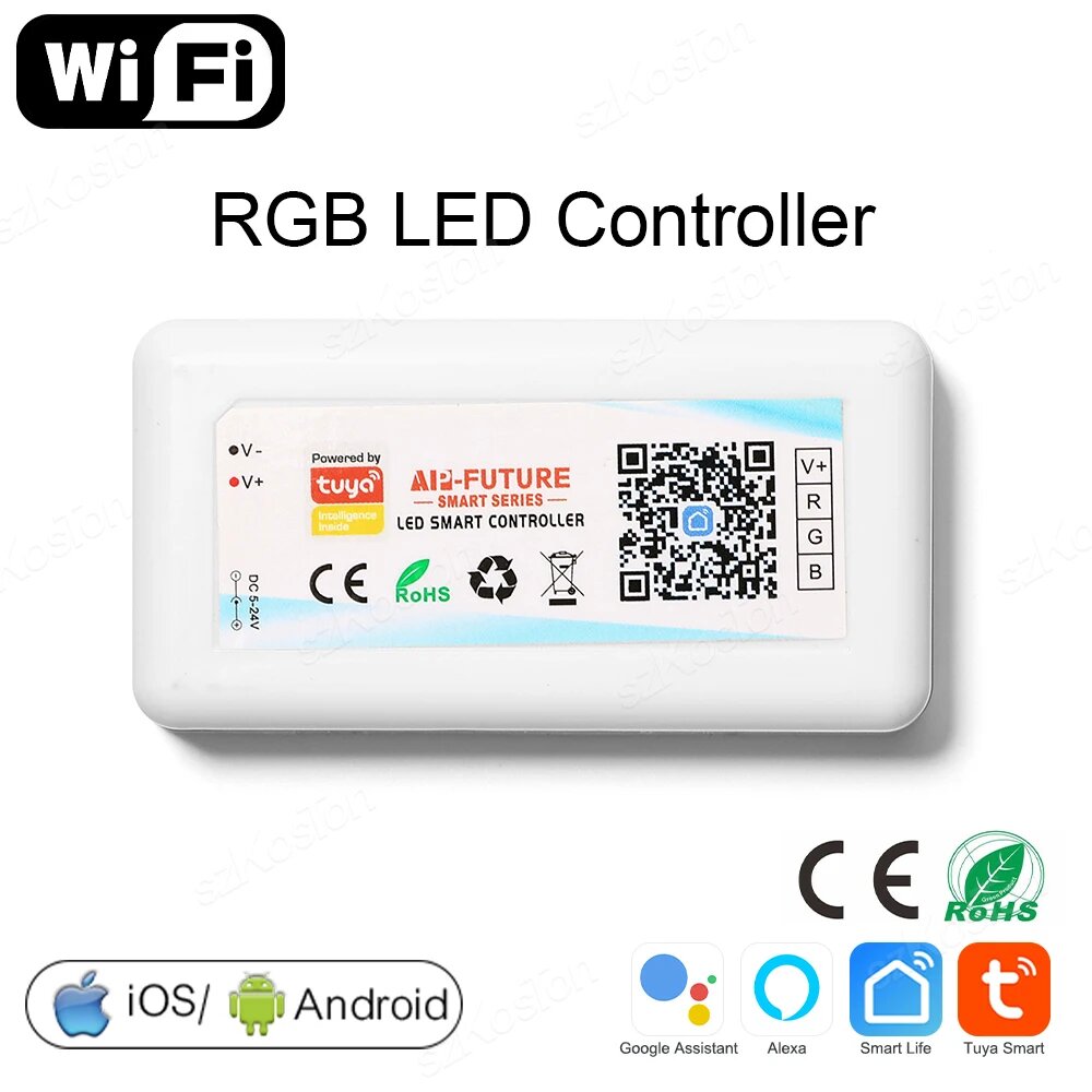 Умный светодиодный контроллер SZKOSTON для светодиодной ленты Wi-Fi RGB