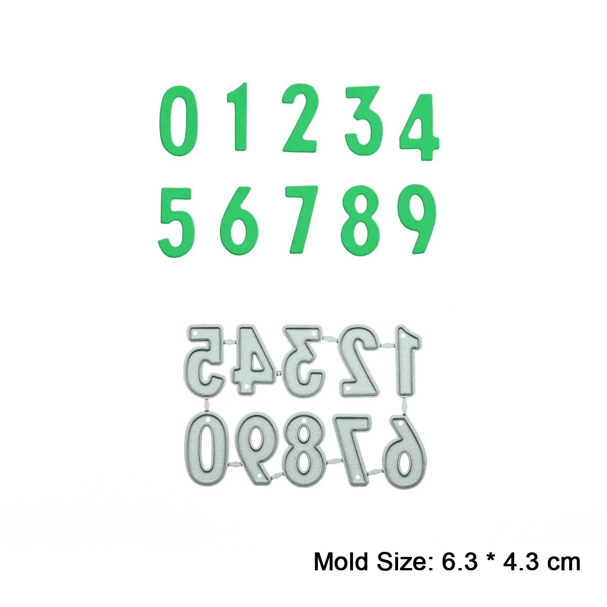 Металлические пресс-формы с арабскими цифрами для скрапбукинга Зеленый, type E