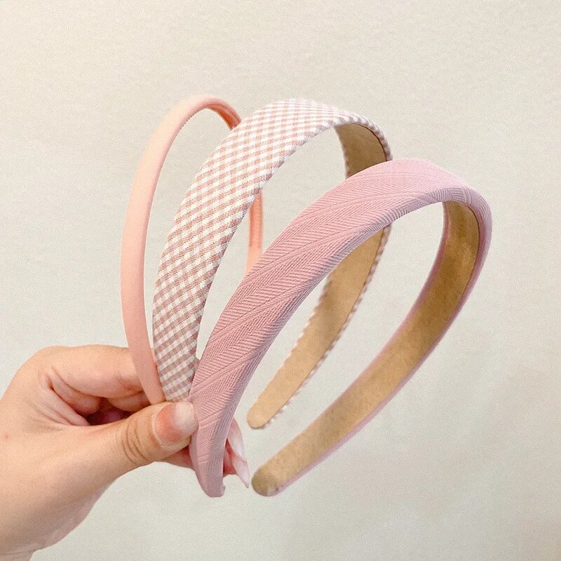 3 шт, детские канвасные ободки для волос Розовый, Style-5