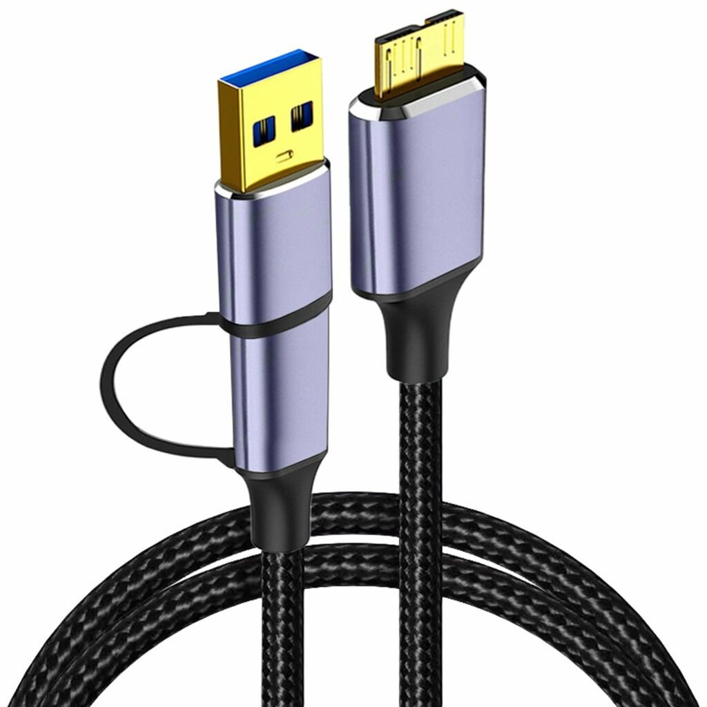 Кабель для внешнего жесткого диска Micro B - USB A/C