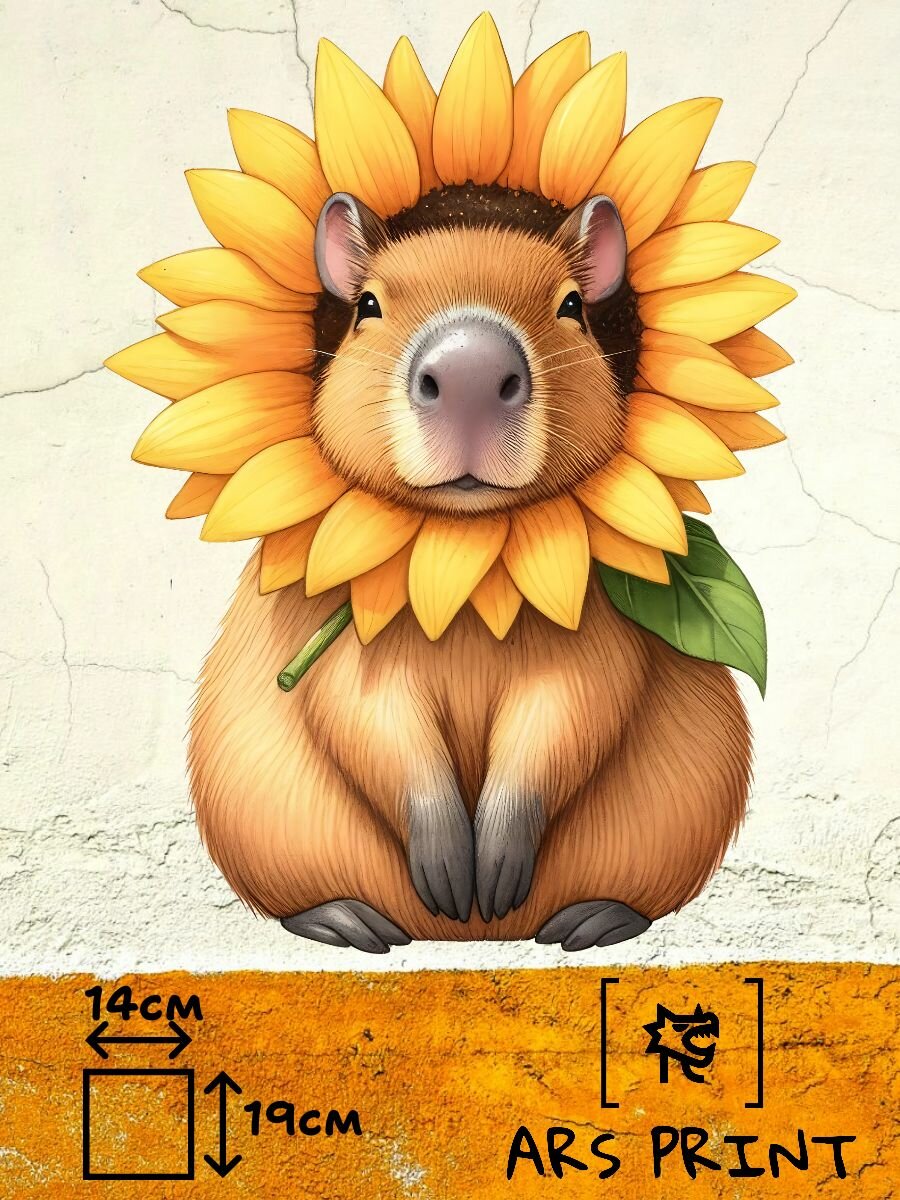 Термонаклейка на одежду Капибара