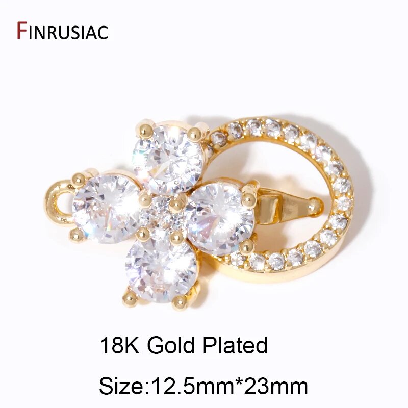 Замки для браслетов FINRUSIAC золотые 18К 3 pieces, 18K Gold Plated