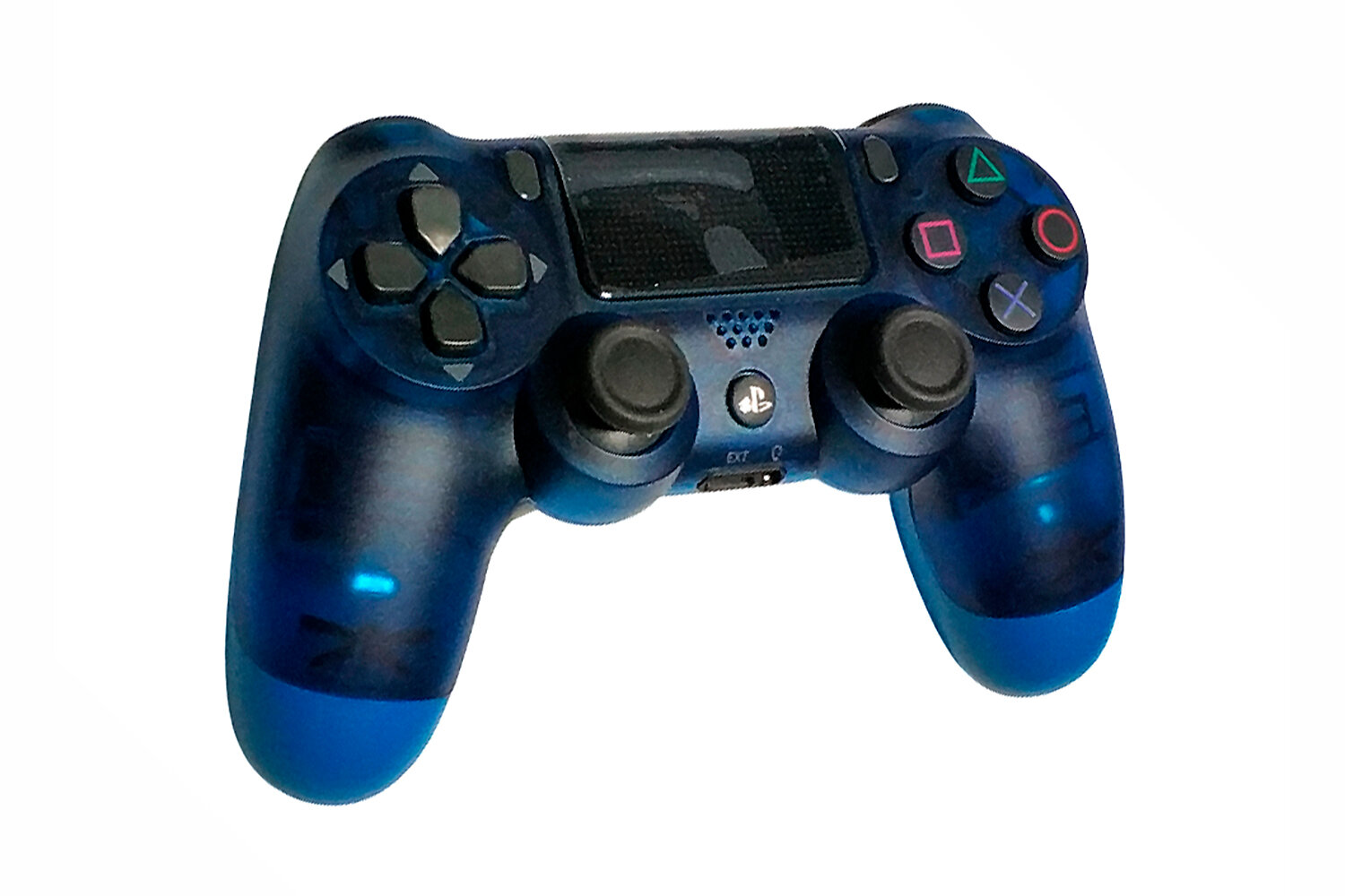 Джойстик PS 4 Controller Wireless Dual Shock (Сhina) (G2) Crystal Blue (прозрачный синий)