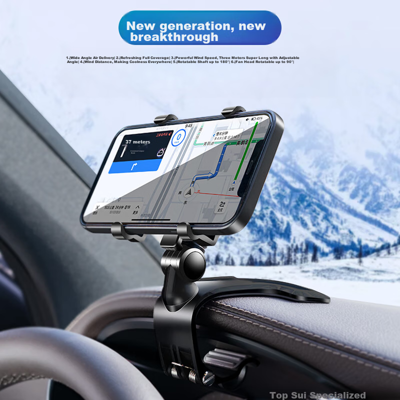 Digalun Car Phone Holder, Rearview Mirror And Dashboard Mount, Temporary Parking Sign Universal Navigation Car Phone Stand B