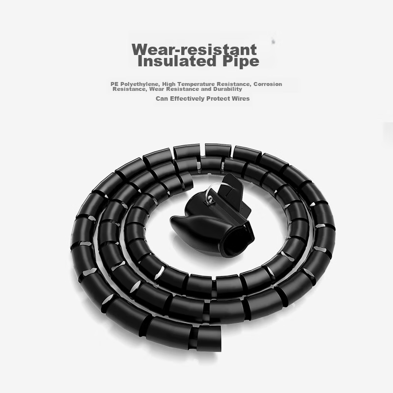 HAILE кабель управления трубка 1.6м диаметр 28 мм провода организатор защитный рукав для компьютера и автомобиля