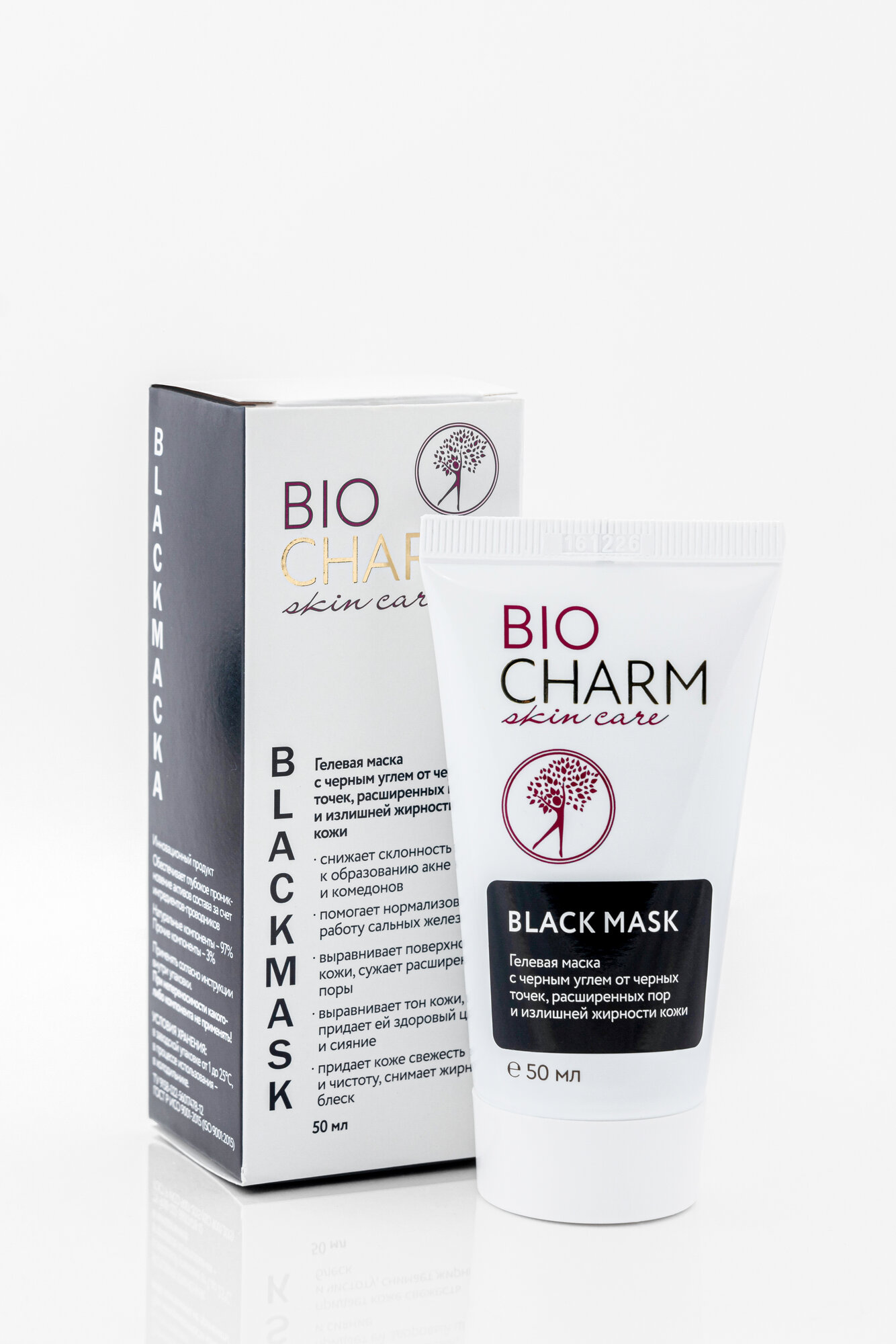 Черная Маска 50 мл, от прыщей и черных точек Биошарм.