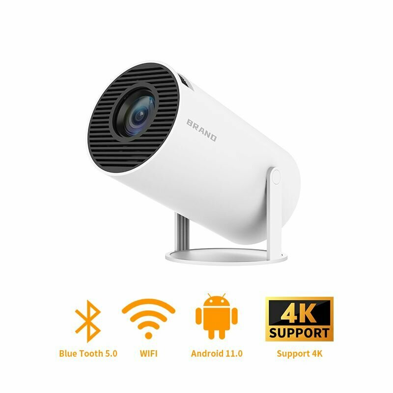 Проектор TFlag HY300 4K Smart Android 11 Wifi Mini Bluetooth Portable 200Ansi Домашний кинотеатр для телефона SAMSUNG Movie 1080P