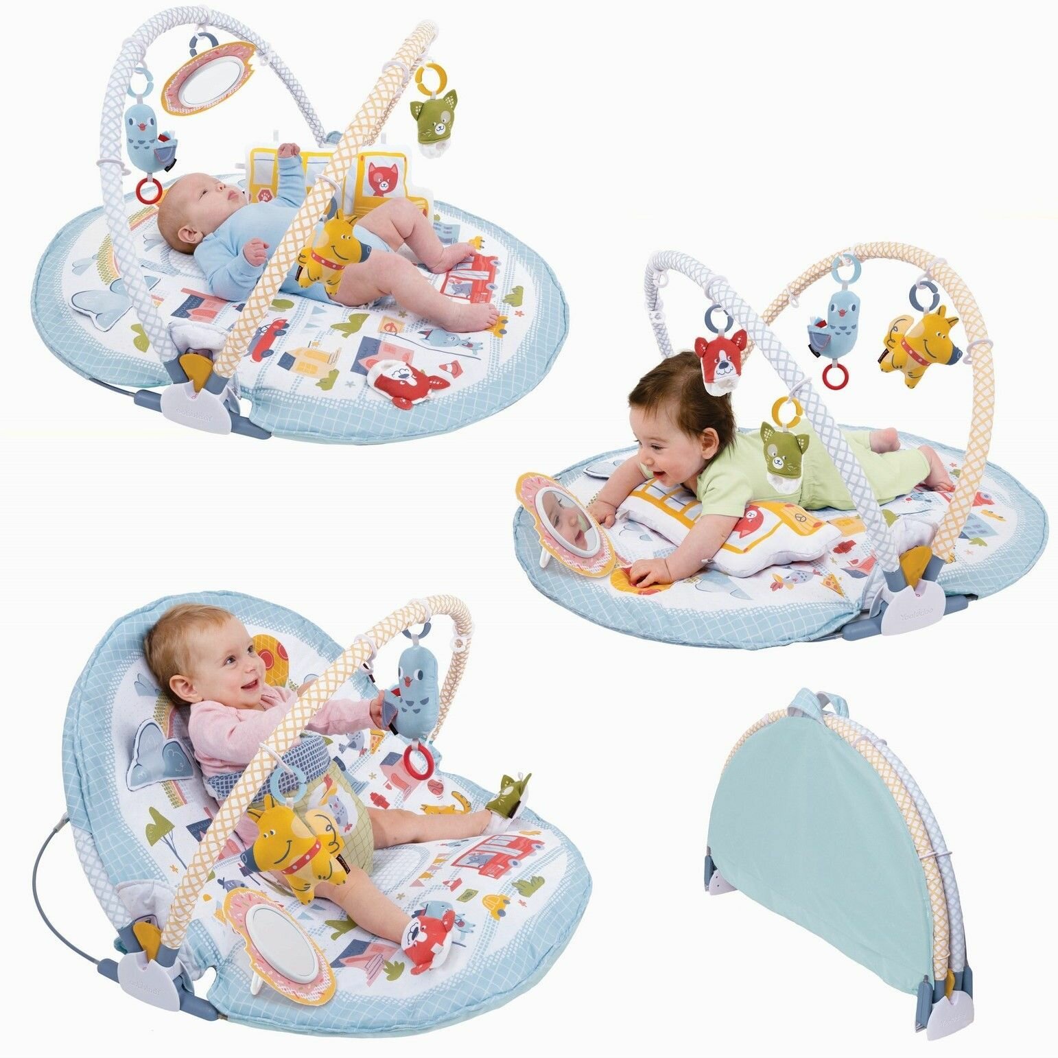 Коврик-трансформер развивающий Yookidoo Город, круглый с дугами