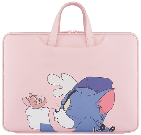 Сумка-портфель M160-019 для ноутбука Xiaomi MSI Macbook Huawei Honor детская женская тематика Том и Джери (13-13,3 дюйм)