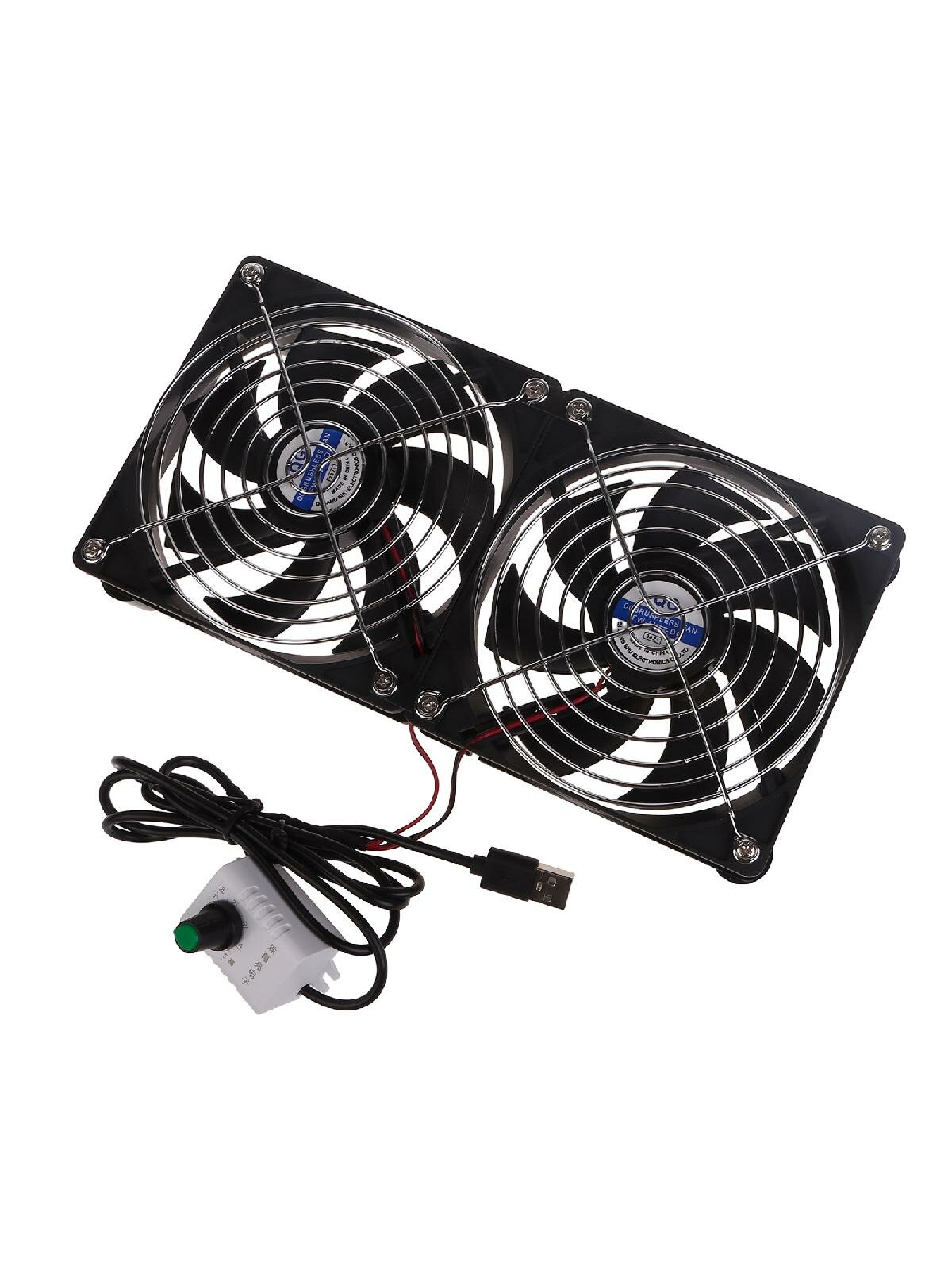 USB Fan with Integrated Mesh Pad 3500RPM for Usb Router Tv/Broadband Cat Set-Top Box External Mute Cooling Fan 8/12/24cm