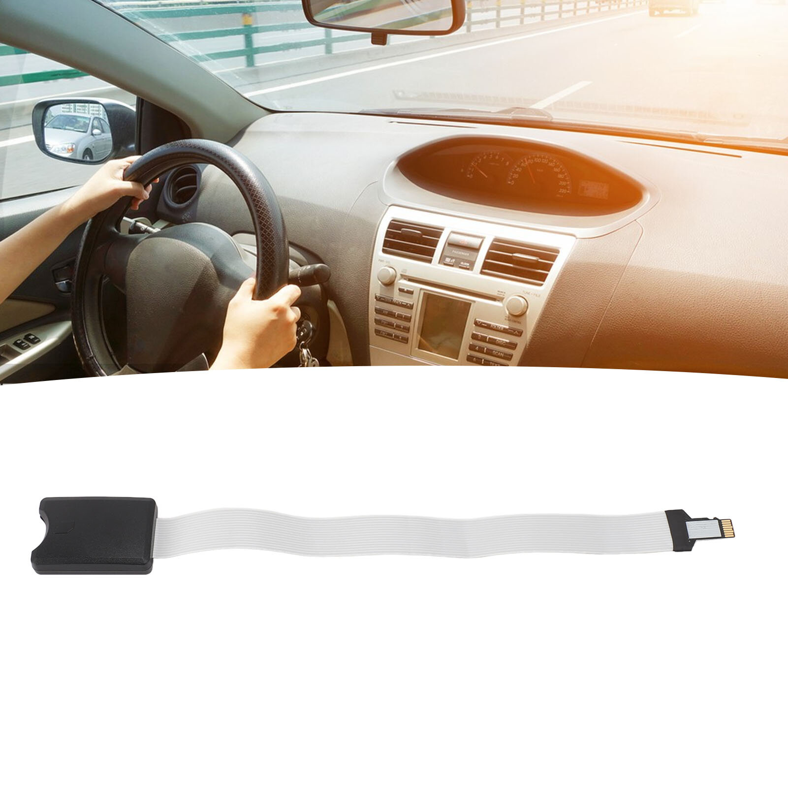 Кабель-расширение для карт памяти Memory Card to Storage Card для GPS-навигатора DVD, длина 25см (9.8 дюймов), материал FPC ABS, поддерживает карт памяти до 128G, для автомобильных приборов и оборудования