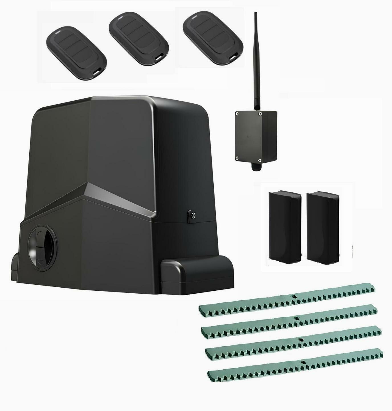 Автоматика для откатных ворот ARW-600MKIT FA4-BT-Т3, комплект: привод, фотоэлементы, 3 пульта, 4 рейки, Bluetooth-модуль