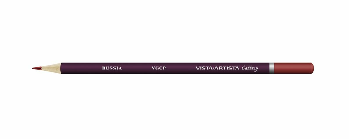 Карандаш 6 штук цветной художественный "VISTA-ARTISTA" "Gallery" VGCP заточенный 710 Английский красный (English red)