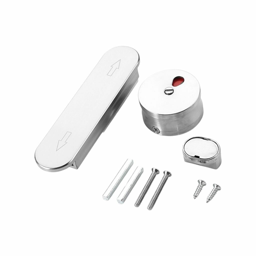 Замок для ванной из цинкового сплава с индикатором, долговечность, Стальной цвет