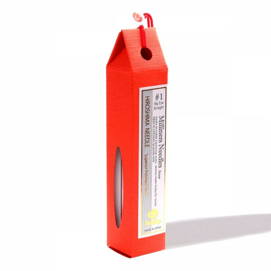 Иглы ручные шляпные Straw (широкое ушко), размер 1,14*60мм (N 1), сталь, Tulip, THN-099e