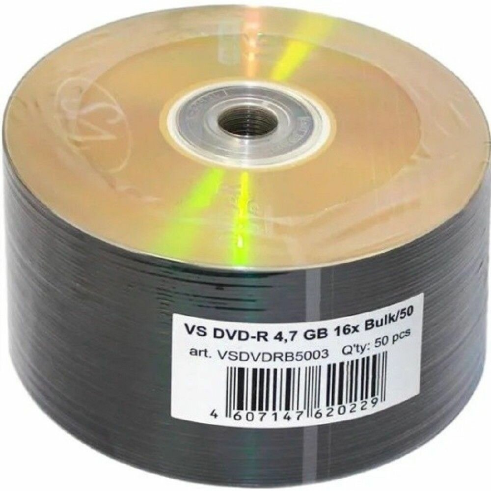 Vs Диски DVD - R 4,7 GB 16x Bulk 50 DVDRB5003 620229