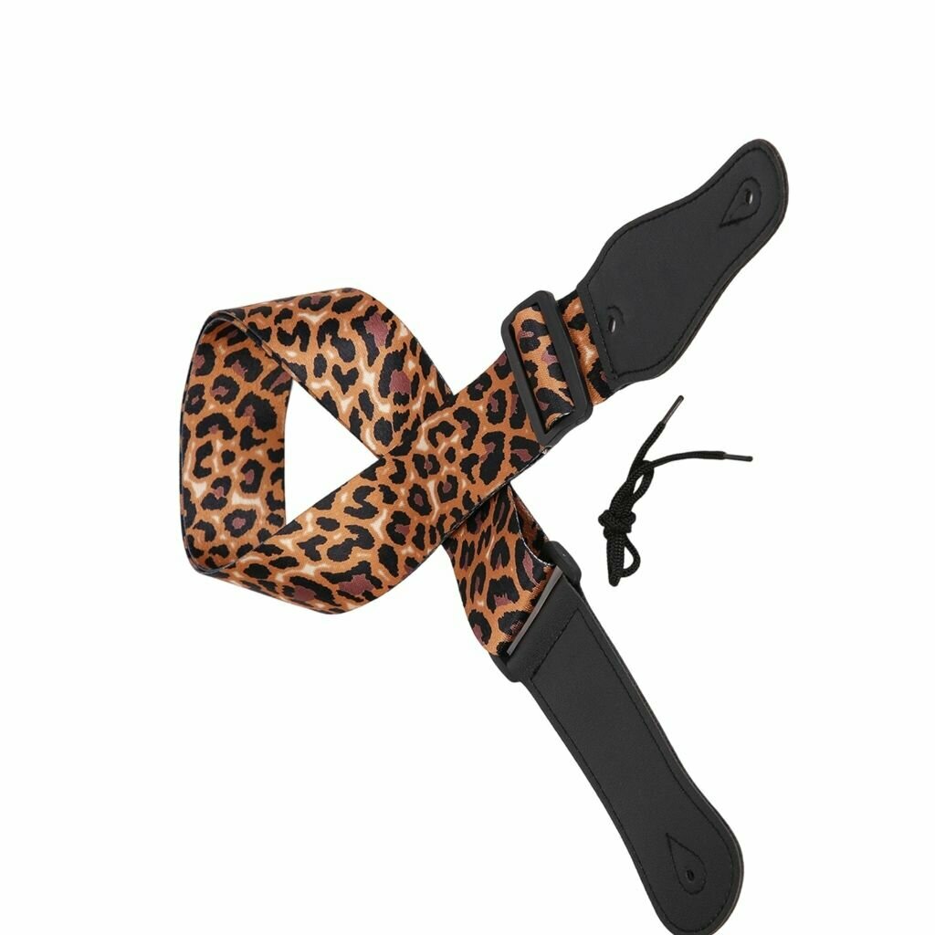 Фолк-акустическая гитара, расширенный ремешок для электрогитары с возможностью подключения медиаторов-Леопардовый узор № 1