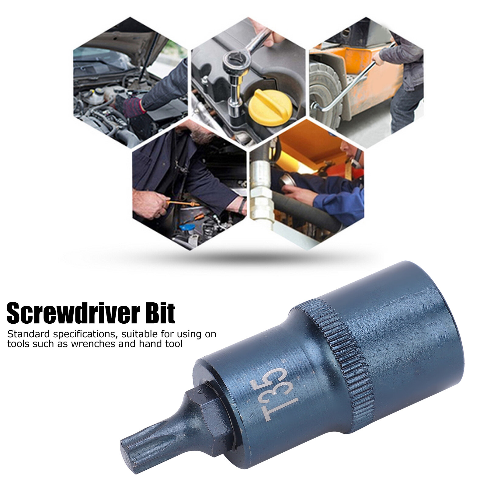 Насадка для звездообразной отвертки S2 из легированной стали для обслуживания автомобилей T35 22x55 мм