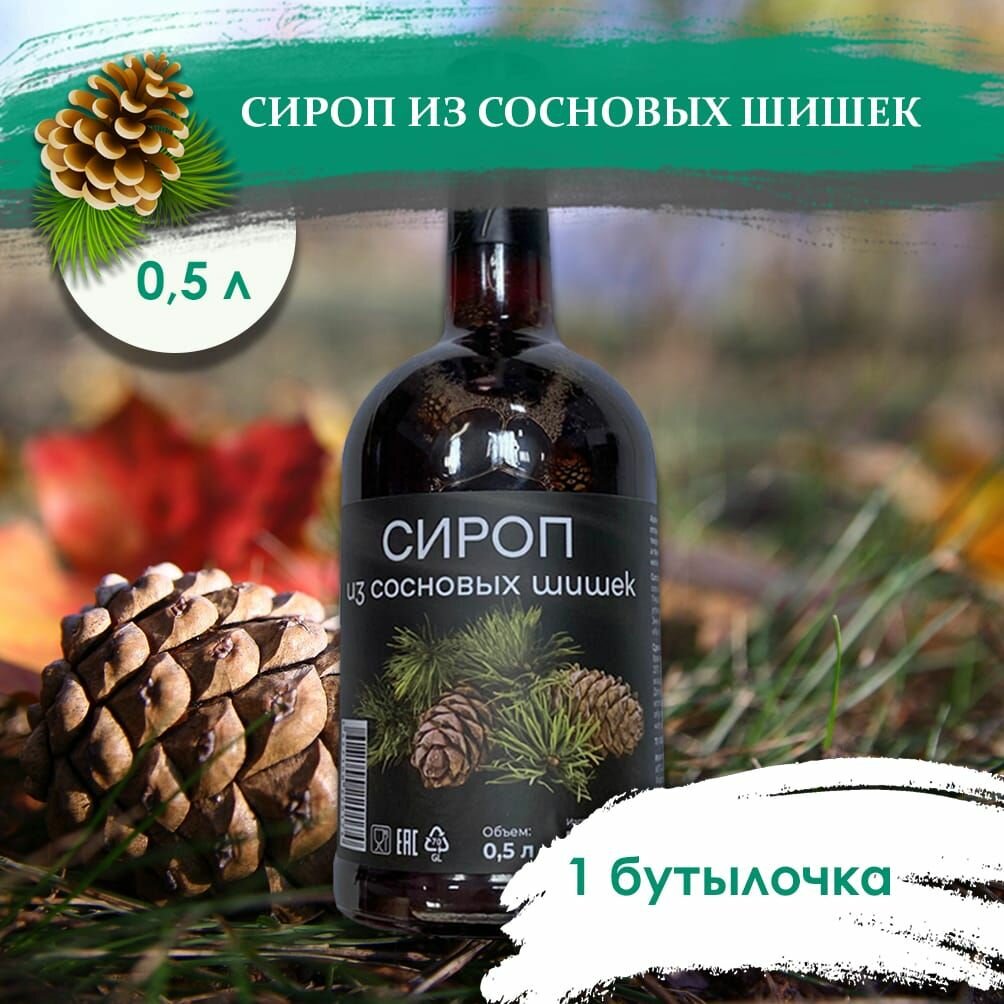 Сироп Самсонов и Партнеры "Сосновые Шишки", без ароматизаторов, 500мл