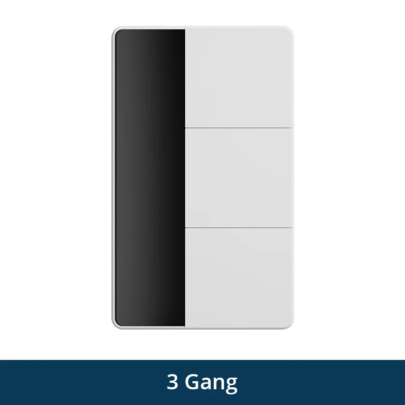 Выключатель умный 3-Gang, черный и белый