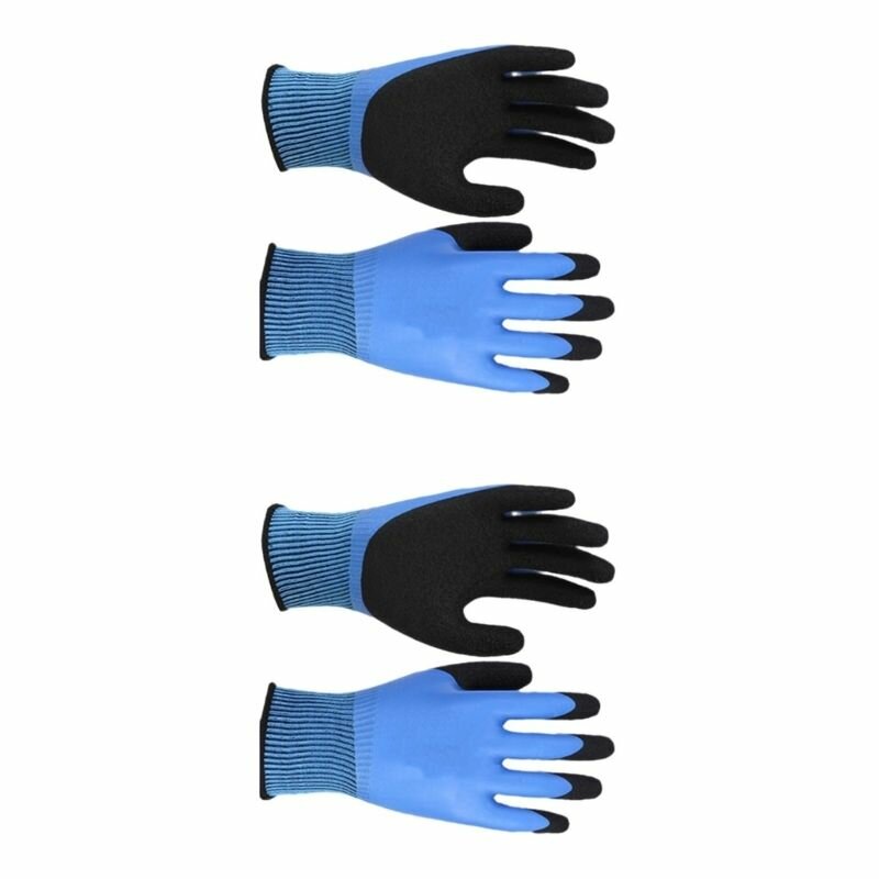 2 пары высоковольтных двухсторонних изолированных, водонепроницаемых, противоэлектрических, нескользящих и износостойких электрических резиновых перчаток напряжением 1000 В