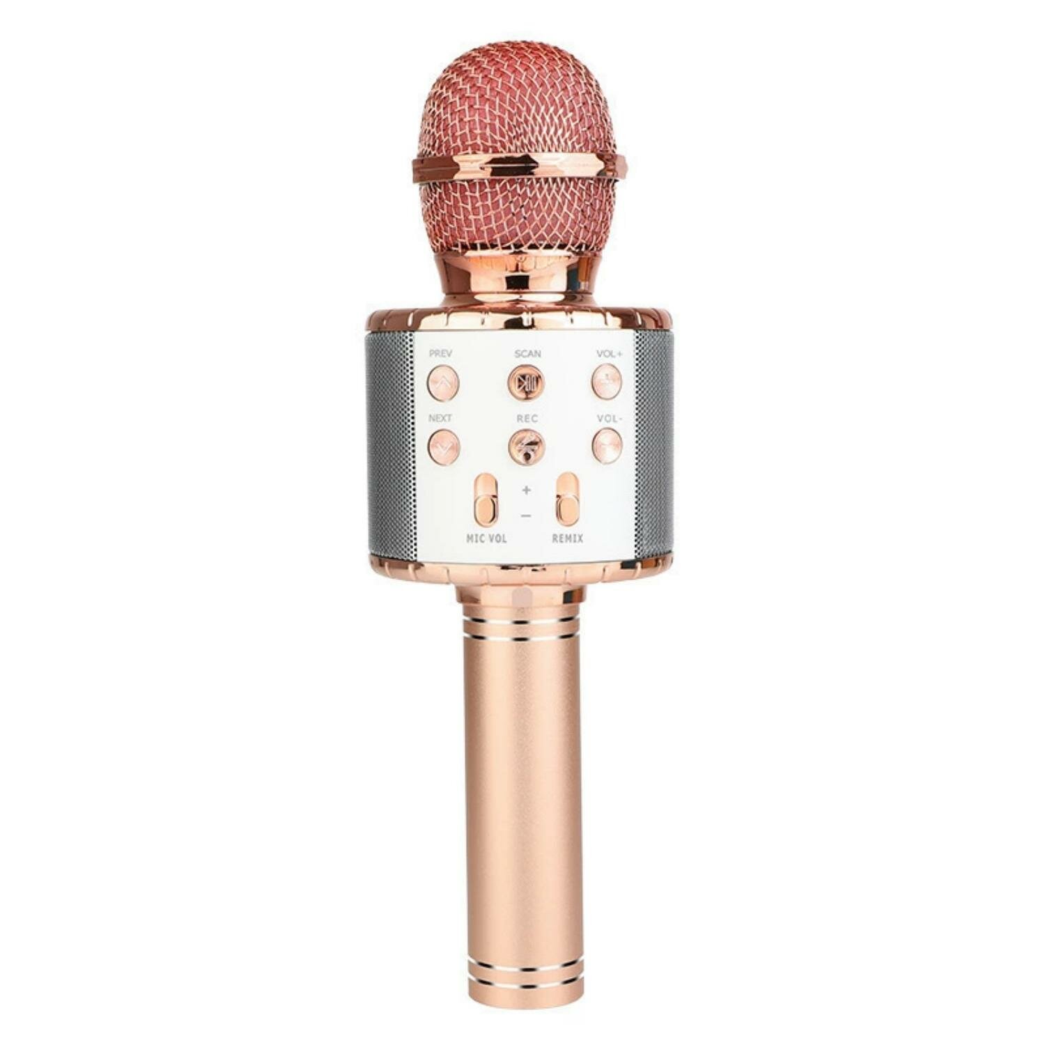 Professional BT Wireless Microphone Karaoke Speaker KTV Music Player Singing Recorder Handheld Microphone Rose Gold, черный, розовое золото, золото, розово-красный, ABS материал + алюминиевый сплав, емкость батареи 1800mAh, вес 358g, размер 23*5*5 cm, 1