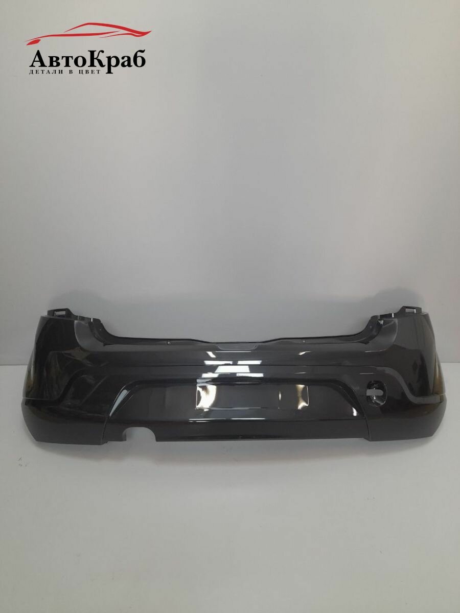 Бампер задний в цвет для Рено Сандеро 1 2009 - 2014 г. 676 - черная жемчужина