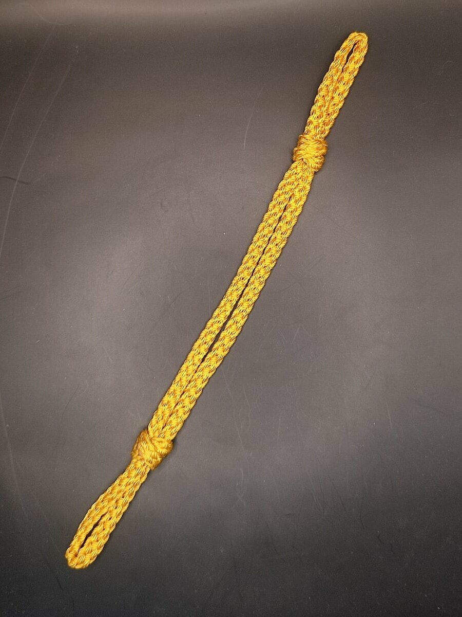 Шнур для фуражки филигрань, золотисто-жёлтый, полиамид, 32см