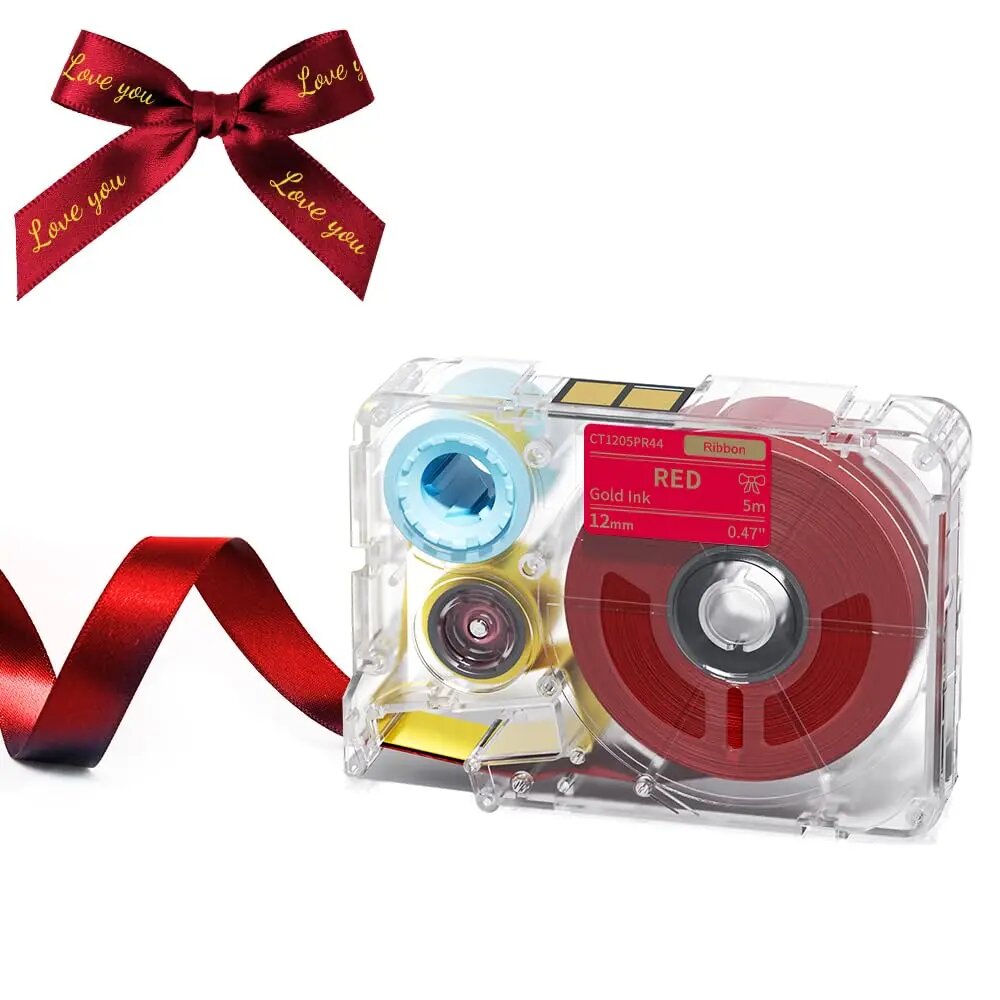 Лента для этикеток MarkDomain, золотой текст на темно-синем атласе, для Phomemo A30/P15