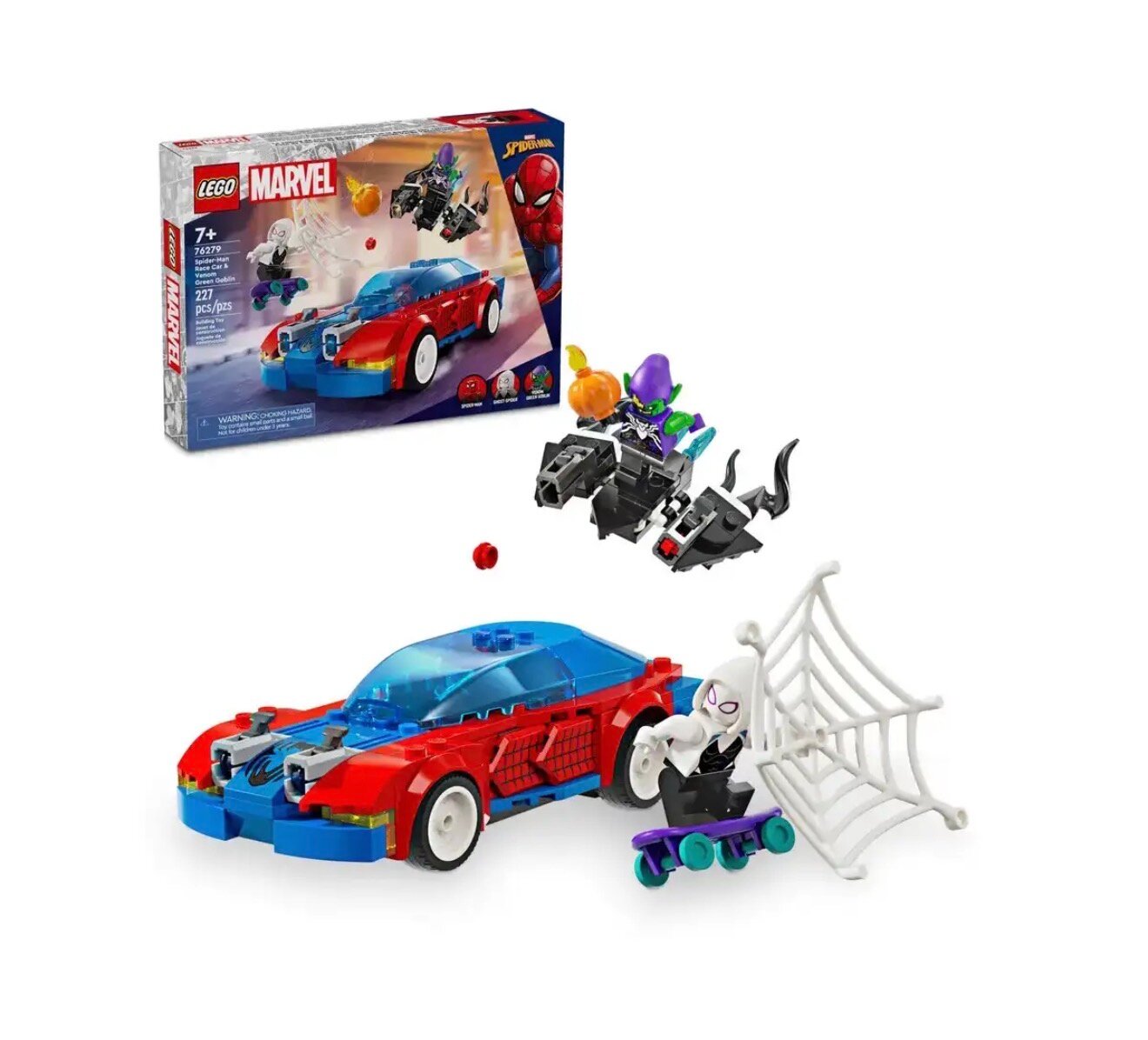 Конструктор LEGO® MARVEL 76279 SPIDER-MAN RACE CAR & VENOM GREEN GOBLIN
