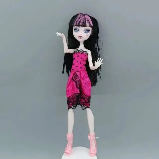 Monster High Кукла Кэти Нуар с подвижными суставами 27cm, модная игрушка для девочек, подарок на Хэллоуин