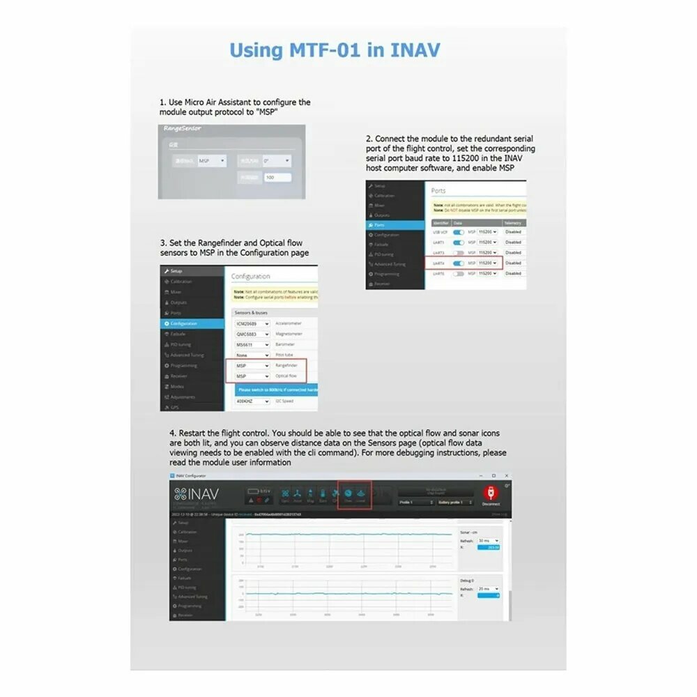 Модуль оптического датчика MTF 01. Оптический датчик потока PMW3901.