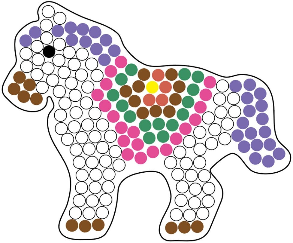 Hobbius TLS-01-AK20 Термомозаика №10 Лошадка детский набор для творческой мозаики